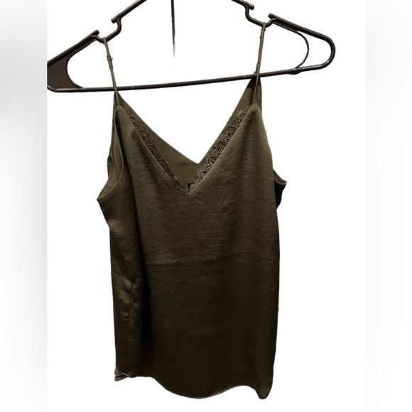 Express | Tops | Express Olive Green Lace Cami In Xs | Poshmark